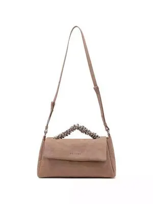 Orciani Croc-effect Tote Bag With Twisted Handle - Neutrals
