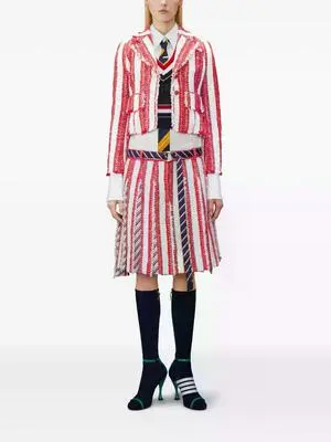 Thom Browne Ribbon Tweed Cropped Jacket