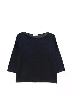 ROBERTO COLLINA Boat Neck Jumper - Blue