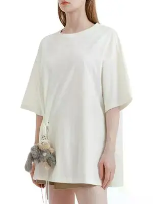 Izzue Cotton T-shirt With Drawstring Detail