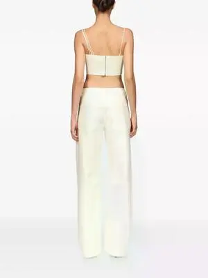 David Koma Floral Appliqué Cropped Top