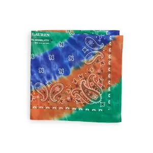 Ralph Lauren Logo Tie-dye Cotton Bandanna