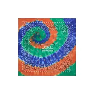 Ralph Lauren Logo Tie-dye Cotton Bandanna