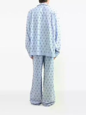 Dolce & Gabbana Vanity Shirt With Embroidery And Piping - Blue