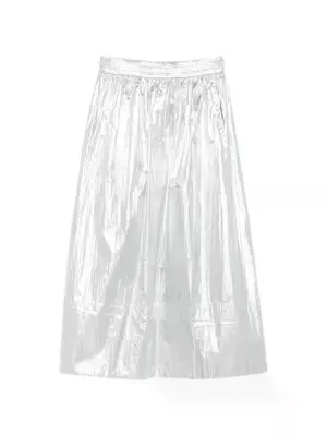 Tibi Metallic Pull-on Skirt