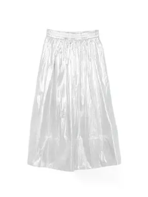 Tibi Metallic Pull-on Skirt