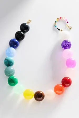 Baublebar Jane Beaded Necklace Rainbow