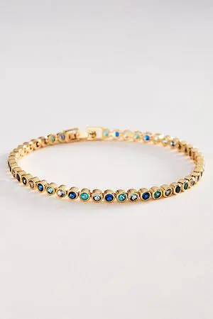 Anthropologie Crystal Tennis Bracelet - Blue