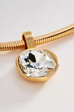 Anthropologie Crystal Pendant Statement Necklace