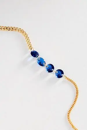 Anthropologie Crystal Interlude Bracelet - Blue