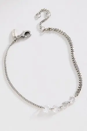 Anthropologie Crystal Interlude Bracelet - Silver/clear