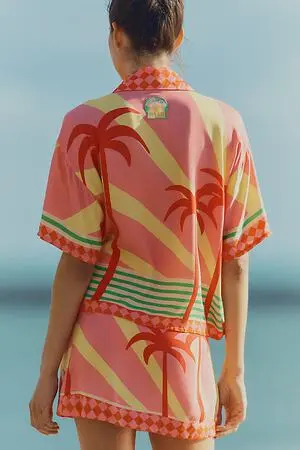 MAAJI Jungle Sway Octavia Buttondown Top - Red Pattern