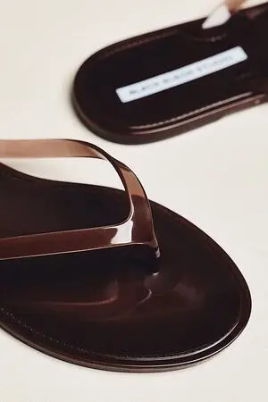 BLACK SUEDE STUDIO Jelly Flip-flop Sandals - Chestnut