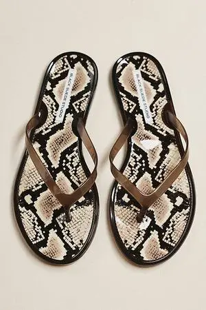 BLACK SUEDE STUDIO Black Suede Studio Jelly Flip-Flop Sandals Snake