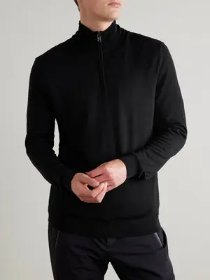 Bogner Ouri Virgin Wool Half-zip Sweater - Black