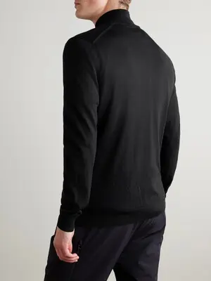 Bogner Ouri Virgin Wool Half-zip Sweater - Black