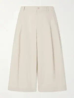 AMOMENTO Cotton-blend Bermuda Shorts - Neutrals