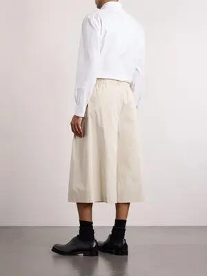 AMOMENTO Cotton-blend Bermuda Shorts - Neutrals