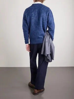 BEAMS Colour-block Polo Sweater