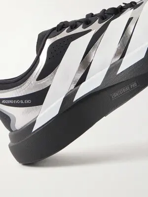 Adidas Adizero Evo Sl Exo Striped Metallic Sneakers - Silver