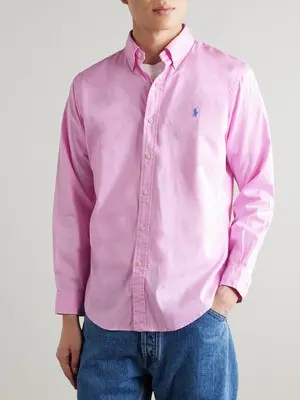 Polo Ralph Lauren Logo-embroidered Cotton Shirt - Pink