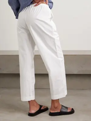 DEIJI STUDIOS Ease Organic Cotton-poplin Pants - White