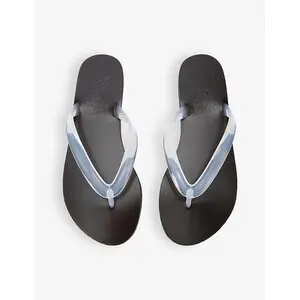 ANCIENT GREEK SANDALS Saionara Leather And Jelly Thong Sandals - Black/comb