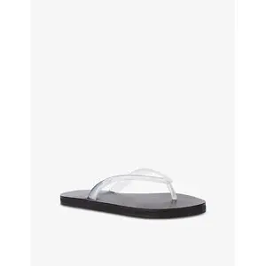 ANCIENT GREEK SANDALS Saionara Leather And Jelly Thong Sandals - Black/comb