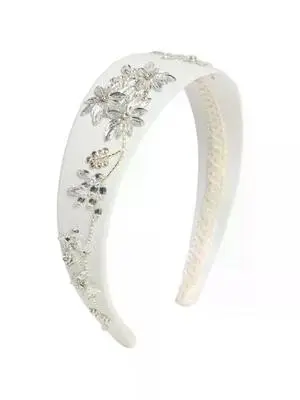 Erdem Embellished Headband - White