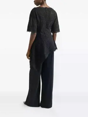 Erdem Draped Short-sleeve Top