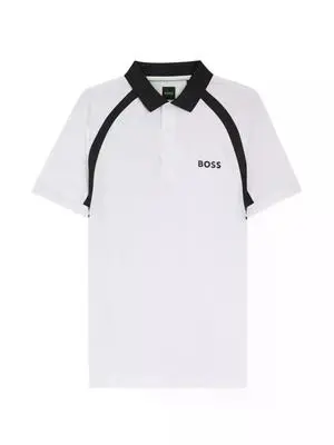 BOSS Active Quick-dry Slim-fit Polo Shirt With Four-way Stretch - White