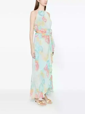 Marella Floral Print Ruffled Dress