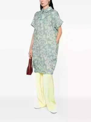 Marni Floral Collar Shirt Dress