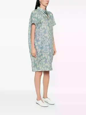 Marni Floral Collar Shirt Dress