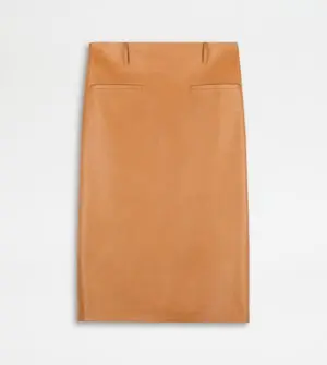 TOD'S Leather Skirt - Orange