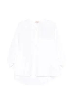 24 BLOOMING Button Blouse - White
