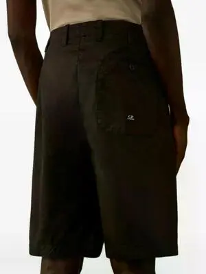 C.P. COMPANY Pleated Shorts - Black