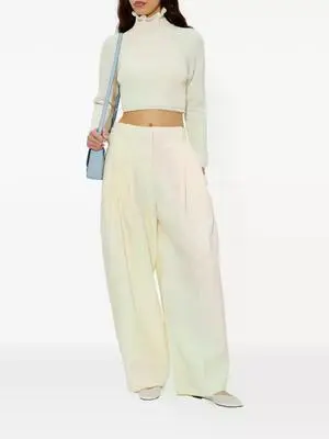 Max Mara Ruffled-neck Sweater - Neutrals