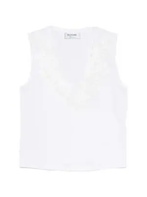 BLUGIRL Embroidered V-Neck Top