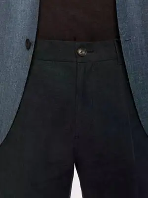 Herno Button Pleated Trousers - Blue