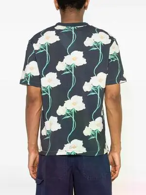 Kenzo Archive Rose Cotton T-shirt - Blue