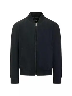 BOSS Textured Zip Jacket - Blue