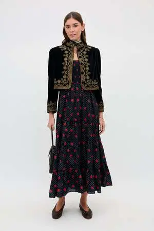 Rixo Kendall Rose Spot Dress