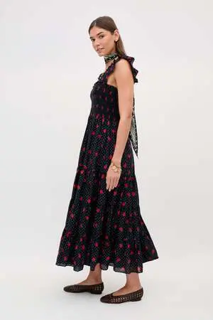 Rixo Kendall Rose Spot Dress