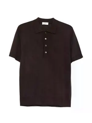 PAOLO PECORA Buttoned Polo Shirt - Brown