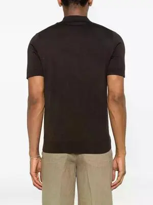 PAOLO PECORA Buttoned Polo Shirt - Brown