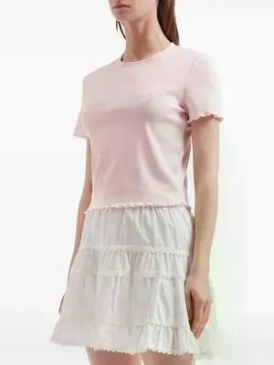 TOUT A COUP Ruffled T-shirt - Pink