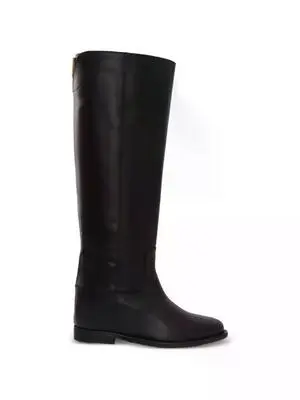 VIA ROMA 15 Logo Detail Boots - Black