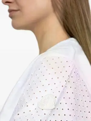 Moncler Eyelet-detail T-shirt - White