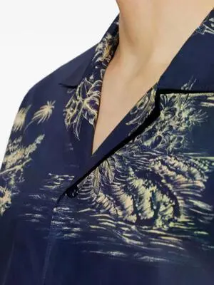 Moncler Island-print Shirt - Blue